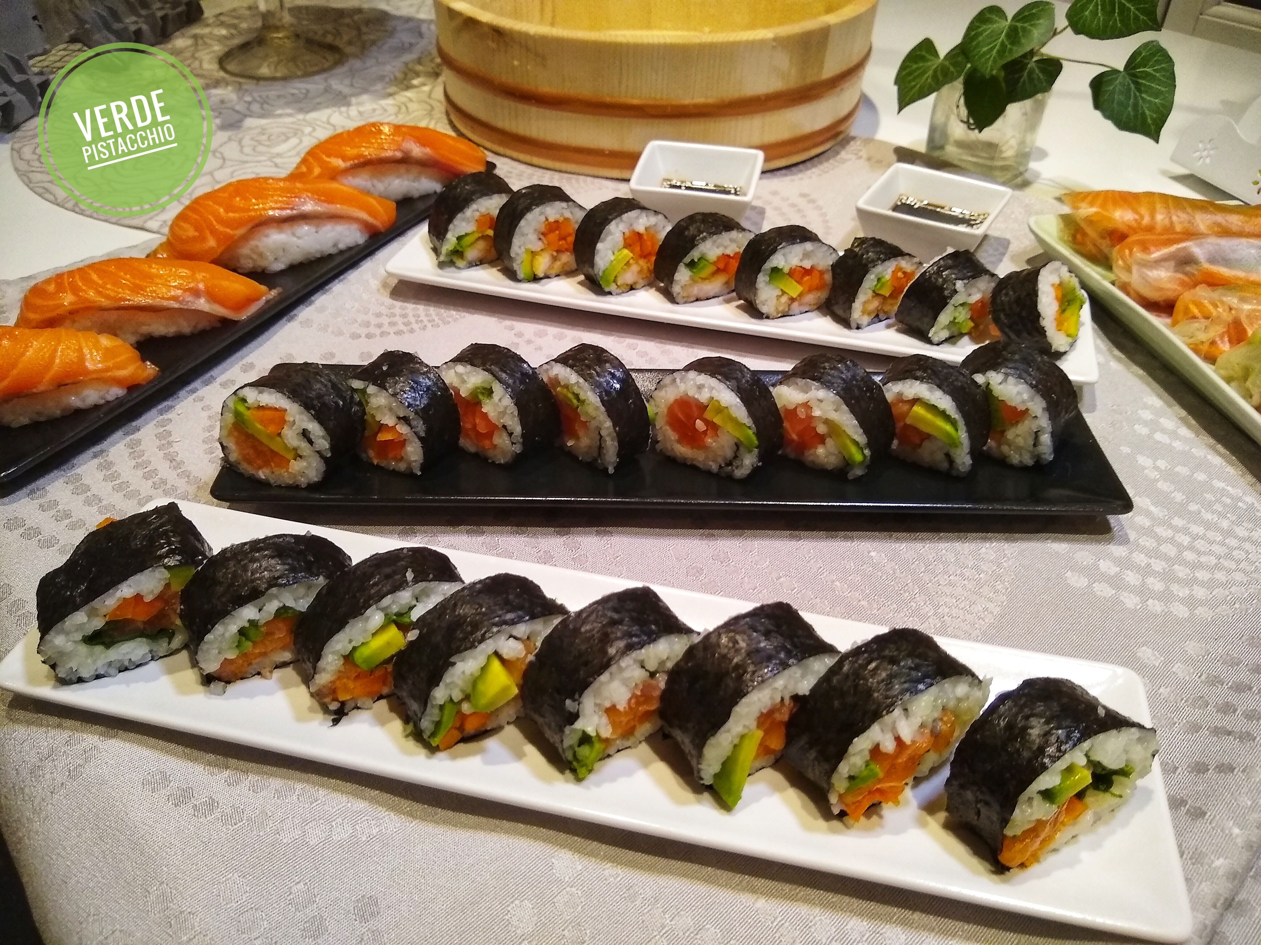 Sushi Nigiri e Chumaki | Verde Pistacchio